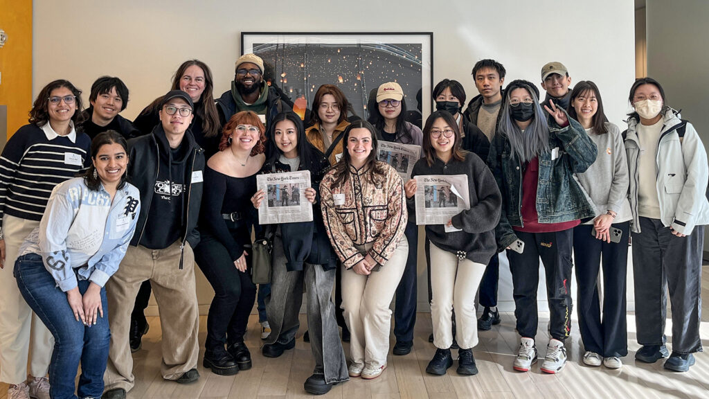 MFAD students visit New York Times HQ with Laura Forde - MFA Design